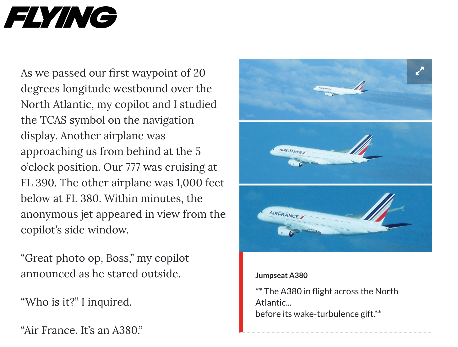 Inside the cabin – before and after the wake turbulence encounter ...