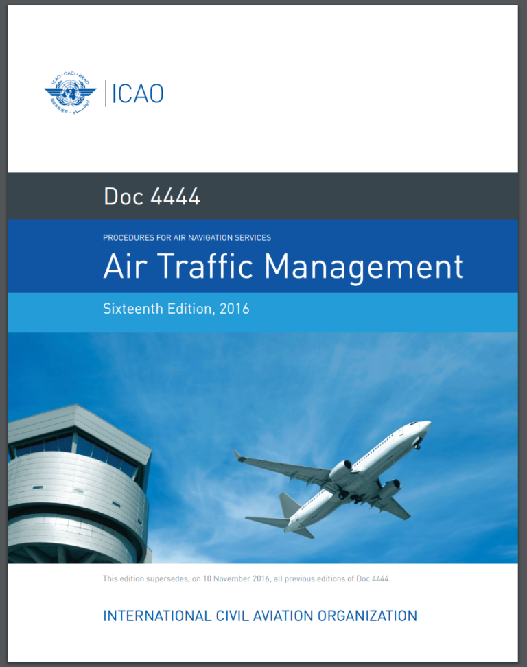 2016 16th Edition: ICAO Doc 4444 – PANS-ATM, Procedures for Navigation ...