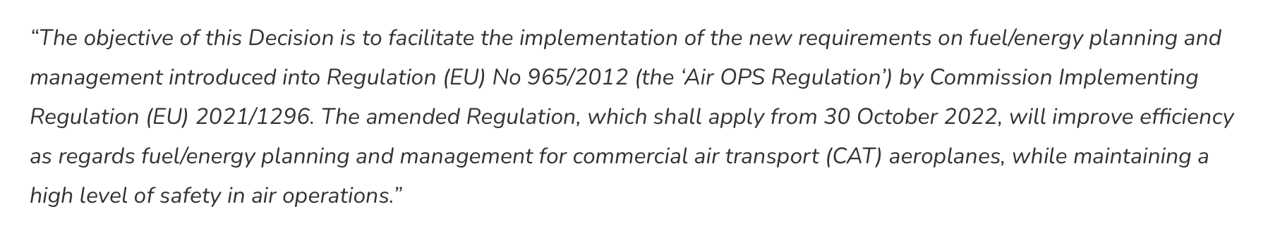 The New EASA Fuel Policy: Does it affect you? – International Ops 2025 ...