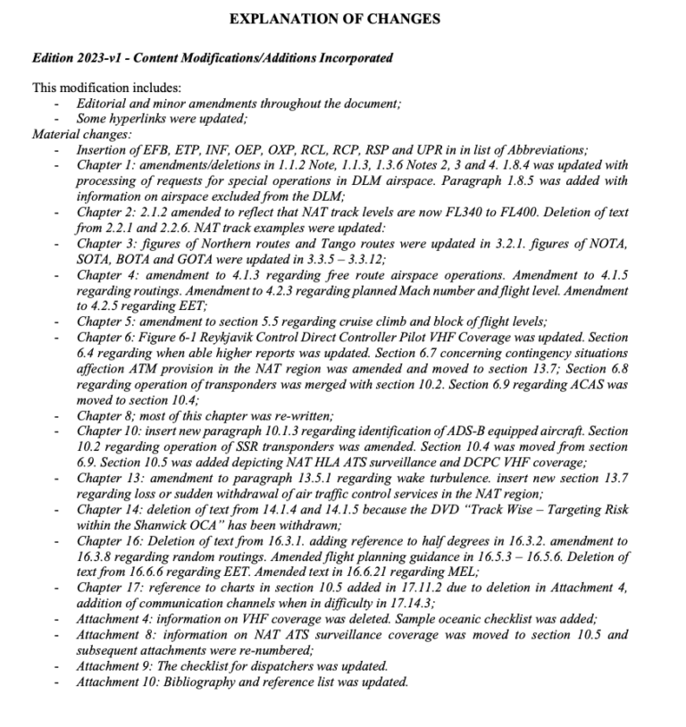 NAT Doc 007 Changes 2023 – International Ops 2025 – OPSGROUP