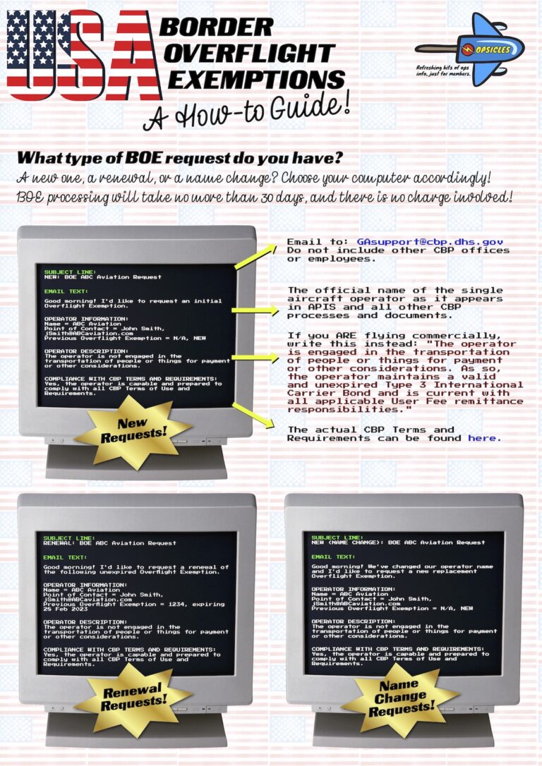 US Border Overflight Exemptions: A How-to Guide – International Ops ...