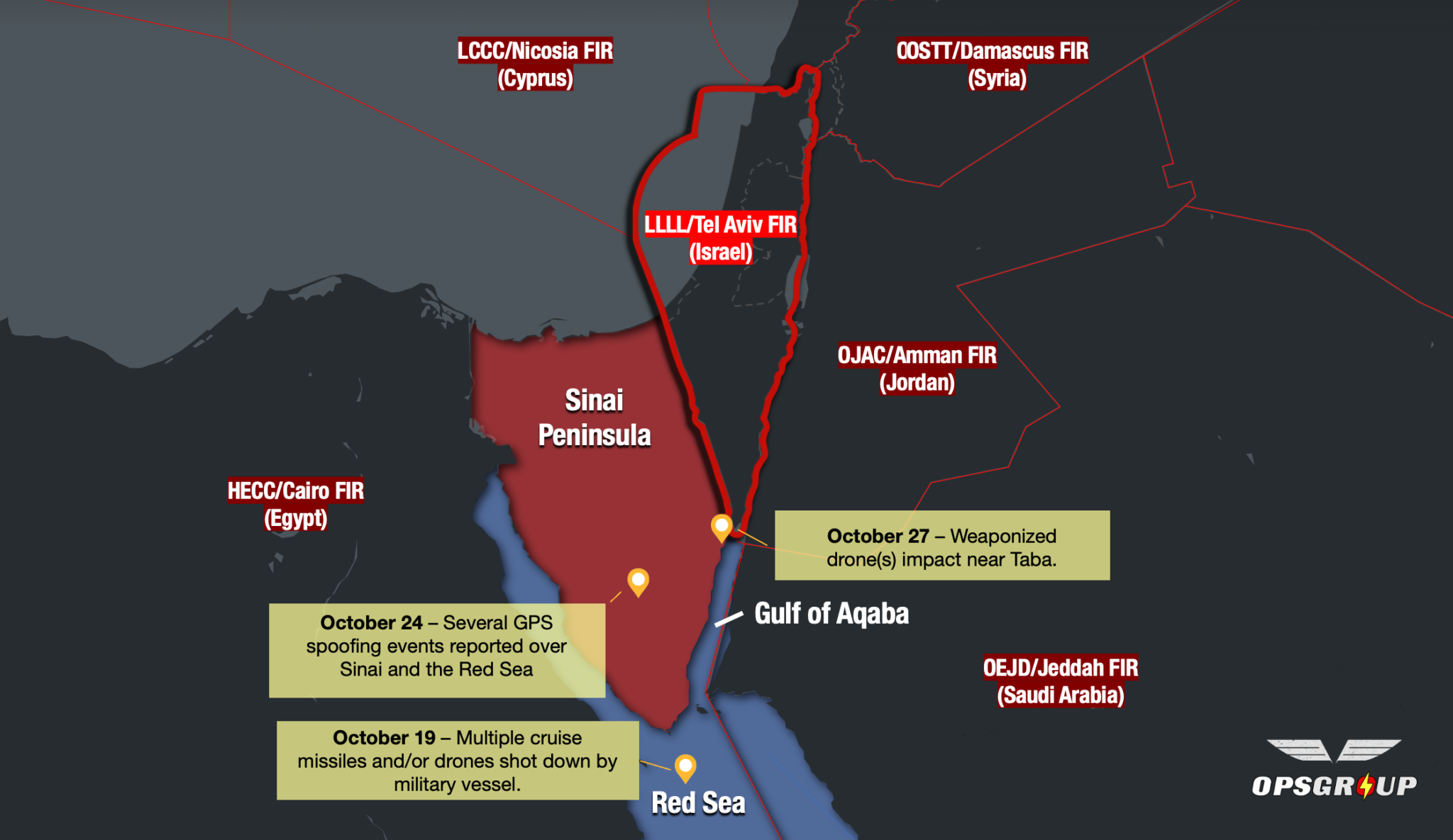 New Airspace Warning: The Red Sea – International Ops 2025 – OPSGROUP