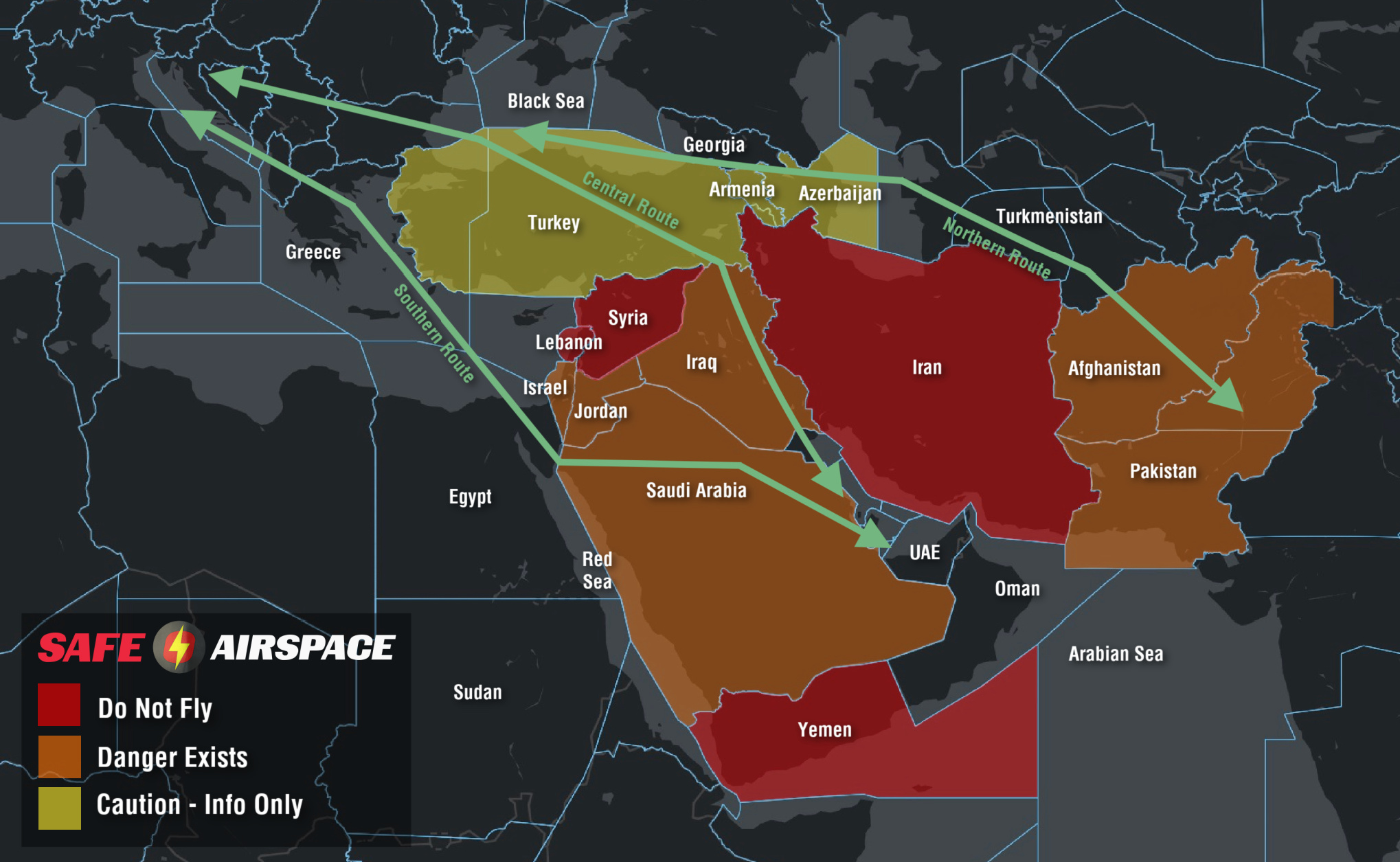 Dodging Danger: The Three Routes Through the Middle East ...