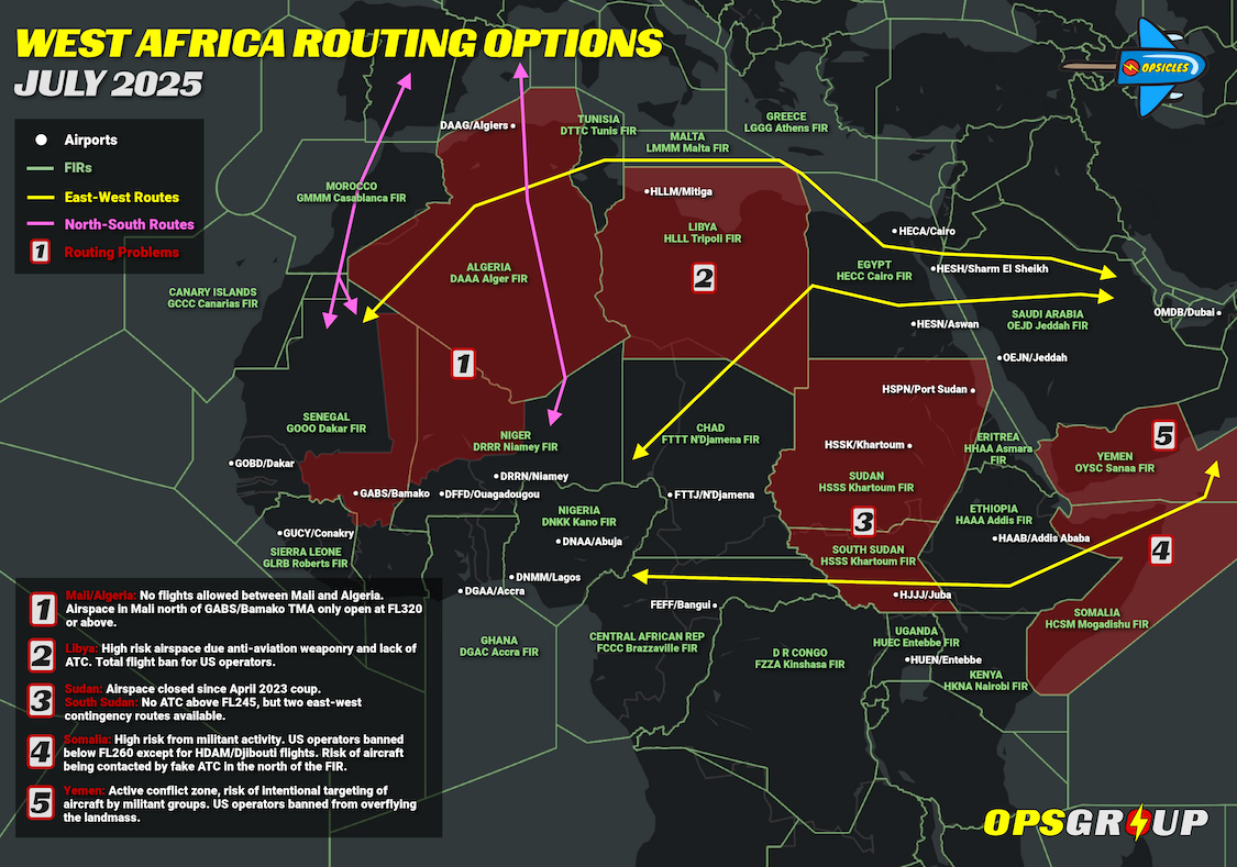 West Africa Ops: Routing Options and Restrictions – International Ops ...